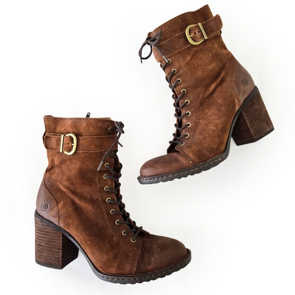 Born | Shoes | Born Suede Leather Laced Cass Boots 85 | Poshmark